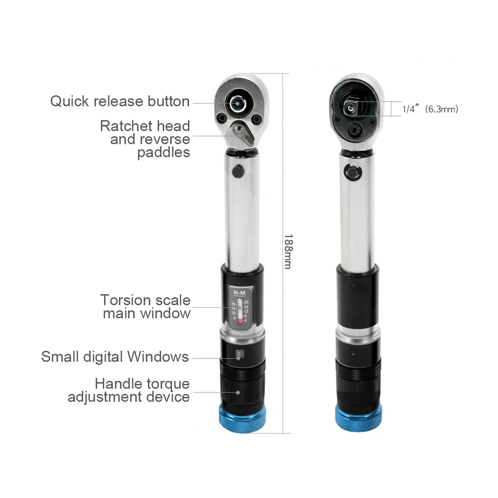 11PCS-1-4-Inch-2-14Nm-Preset-Torque-Wrench-Sleeves-Set-Quick-Release ...
