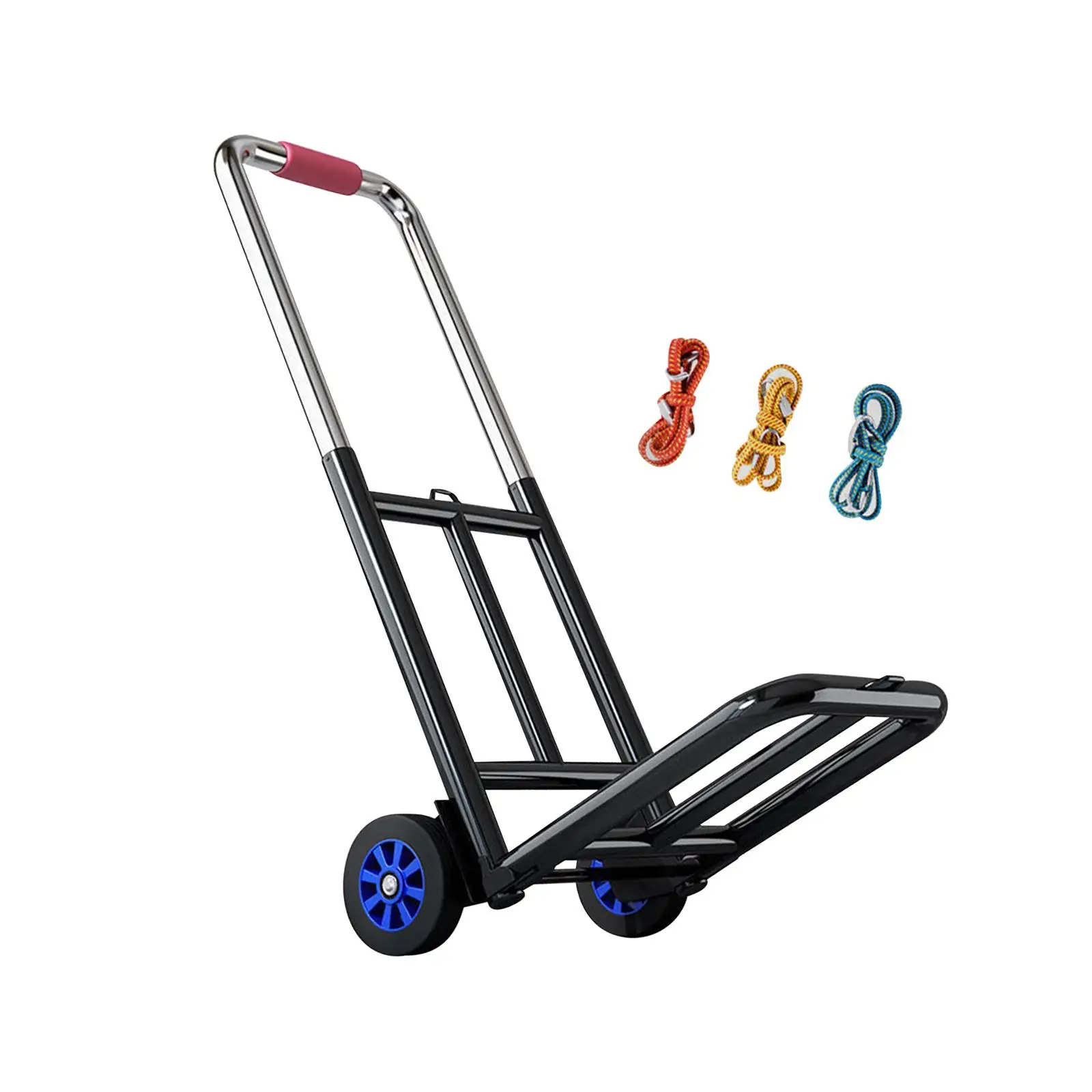 Folding-Hand-Truck-Utility-Bagagem-Trolley-Al-a-Ajust-vel-com-2-Rodas ...