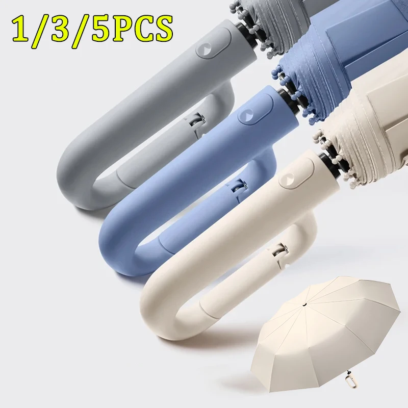 1-3-5PCS-Full-automatic-Ring-Buckle-Umbrella-Sunny-Rain-Dual-use ...