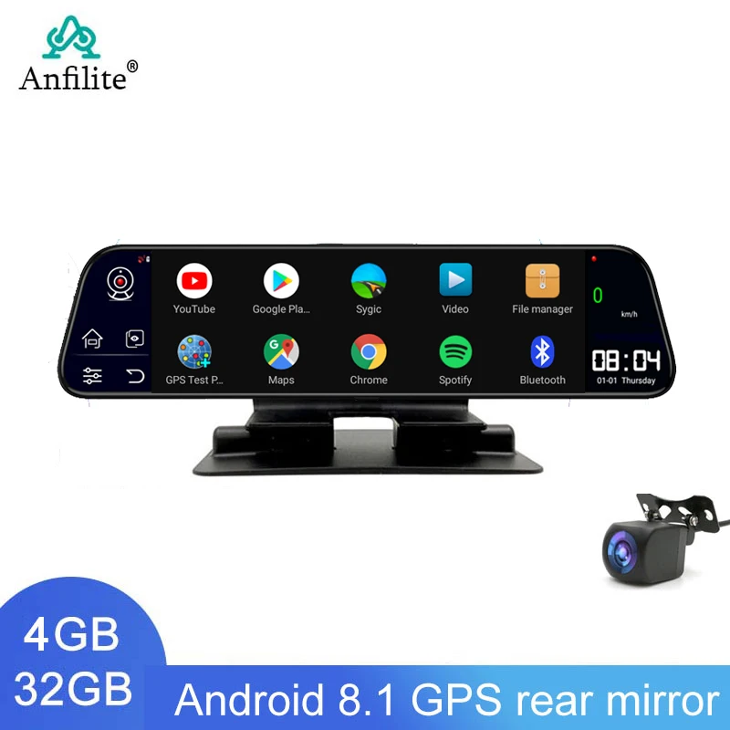 12 Inch Car Mirror 4G Dash Cam for Car DVR 1080P Rear Camera Video ...