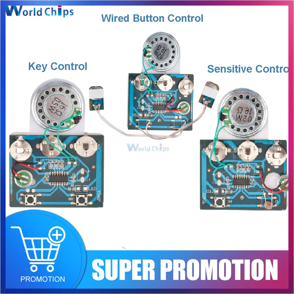 30s Sound Voice Music Recorder Board Photosensitive Sensitive Key ...