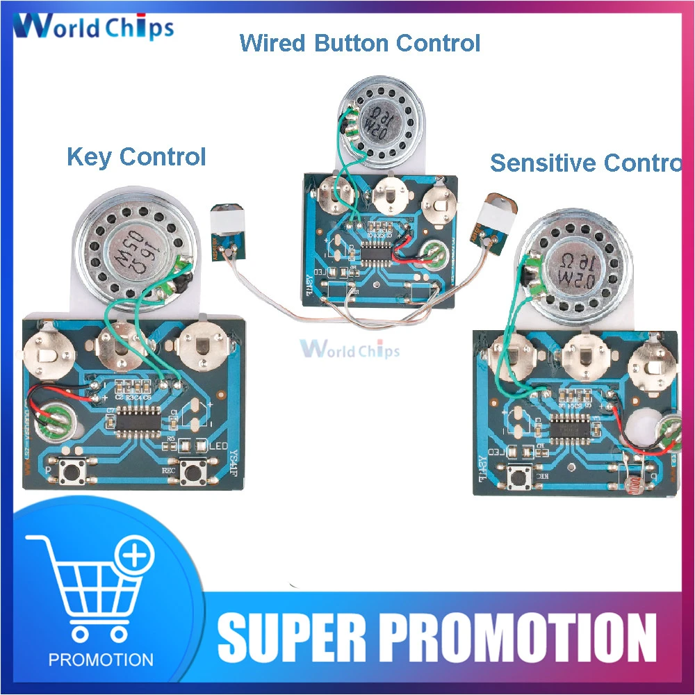 30s Sound Voice Music Recorder Board Photosensitive Sensitive Key ...