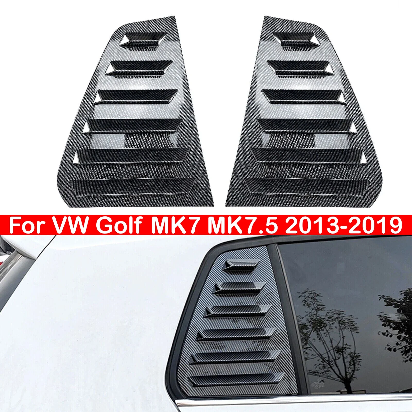 For-VW-Golf-MK7-MK7-5-2013-2019-Car-Rear-Louver-Window-Side-Shutter ...