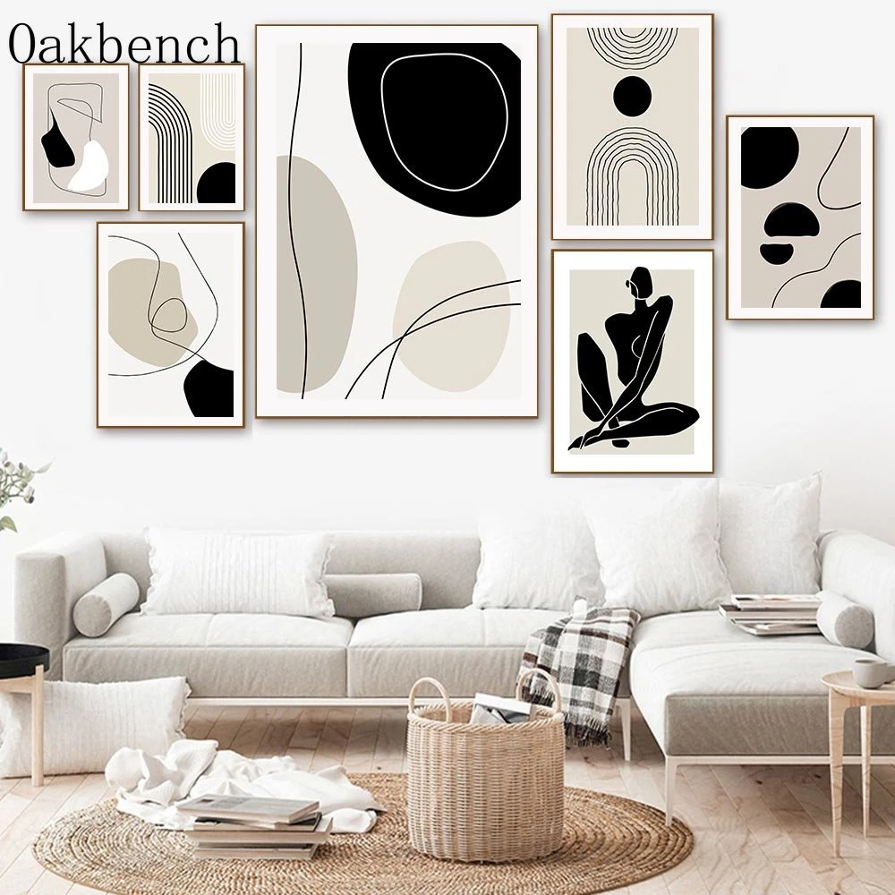 Abstract Lines Canvas Poster Figure Print Pictures Geometry Art Prints ...