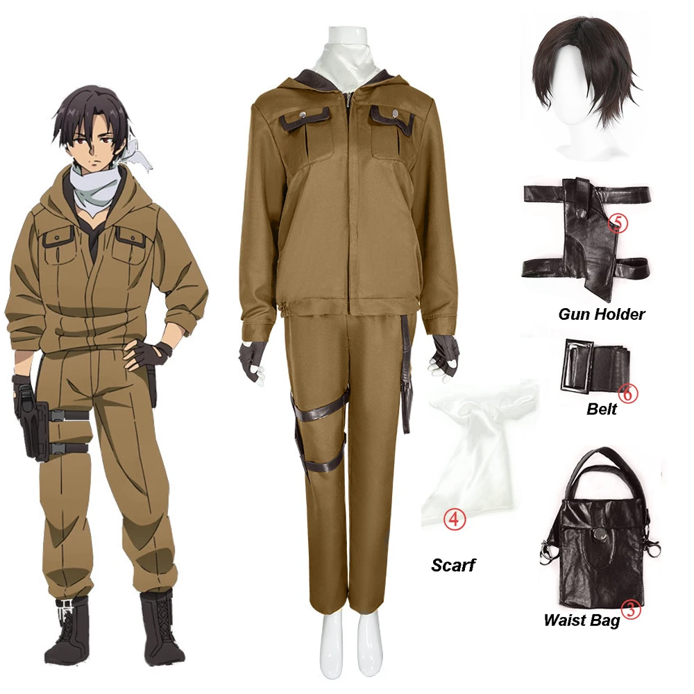 Anime 86 Eighty Six Cosplay Shinei Nouzen Uniform Costume Khaki Sports ...