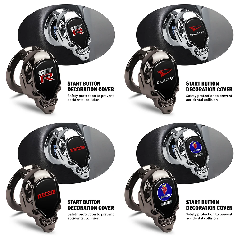 Car Interior Engine Ignition Start Stop Button Metal Cover Decoration ...