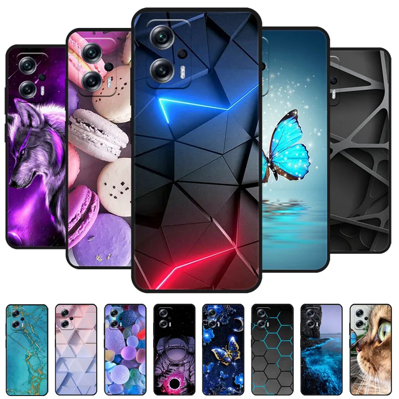 Funda trasera de silicona suave para teléfono Xiaomi, carcasa de TPU para Poco X4 GT 5G, Lobo ...
