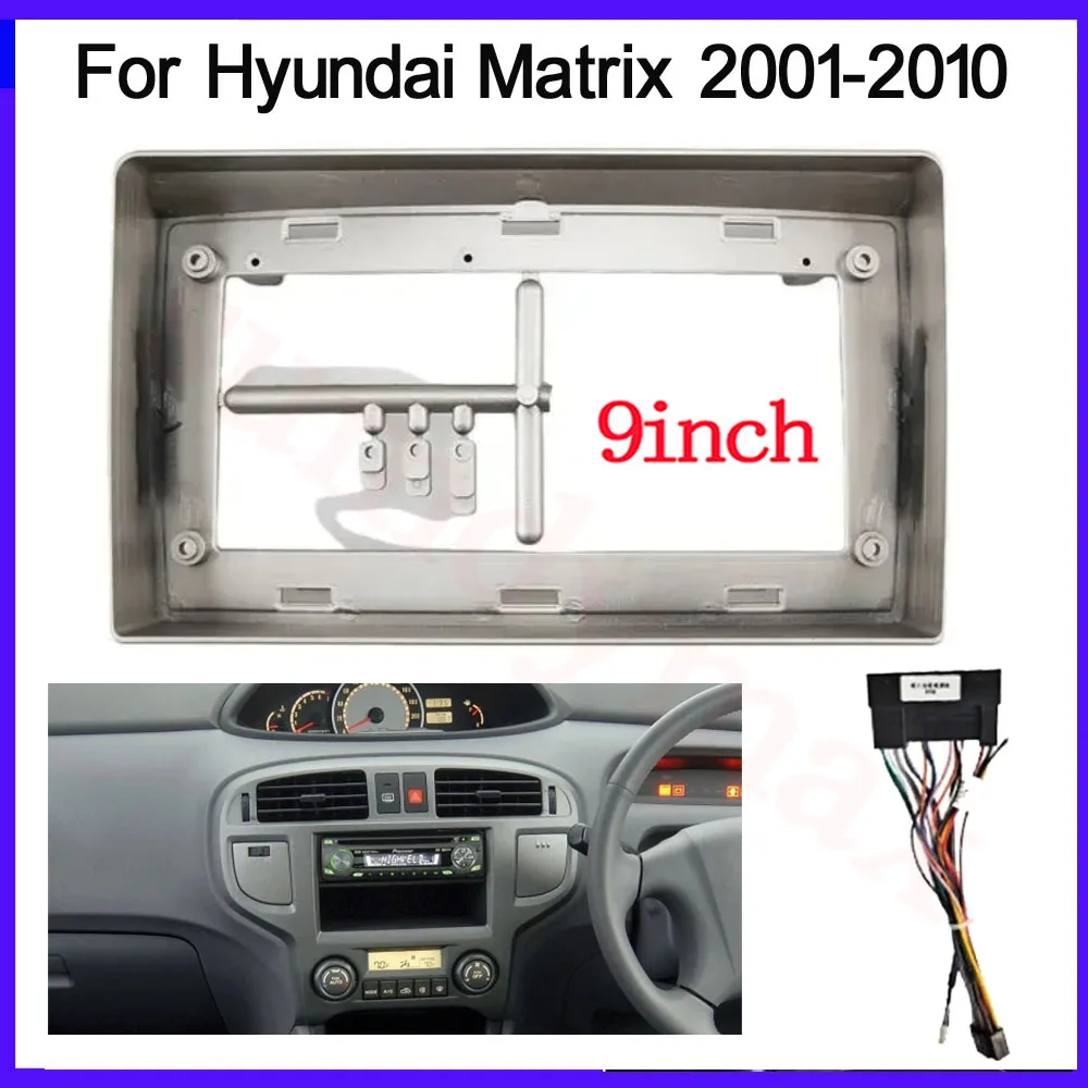 9inch-Car-Radio-Frame-Fascias-Navigation-Panel-For-Hyundai-Matrix-2001 ...