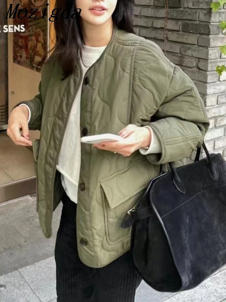 Autumn Warm Parka Women Coat Jacket With Pockets Casual Oversized ...
