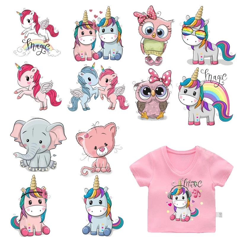 Cute Small Animal Unicorn Owl Dog Cat Patch For Clothing Sticker For ...