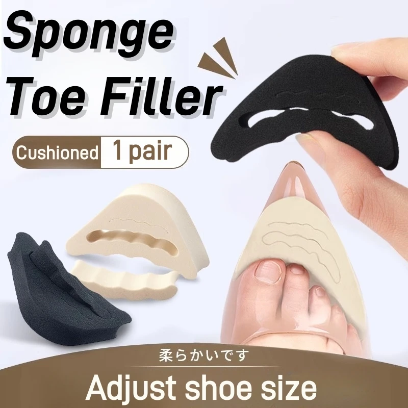 Toe Plug Soft Half Insoles Reusable Toe Sponge Filler Inserts for Shoes ...