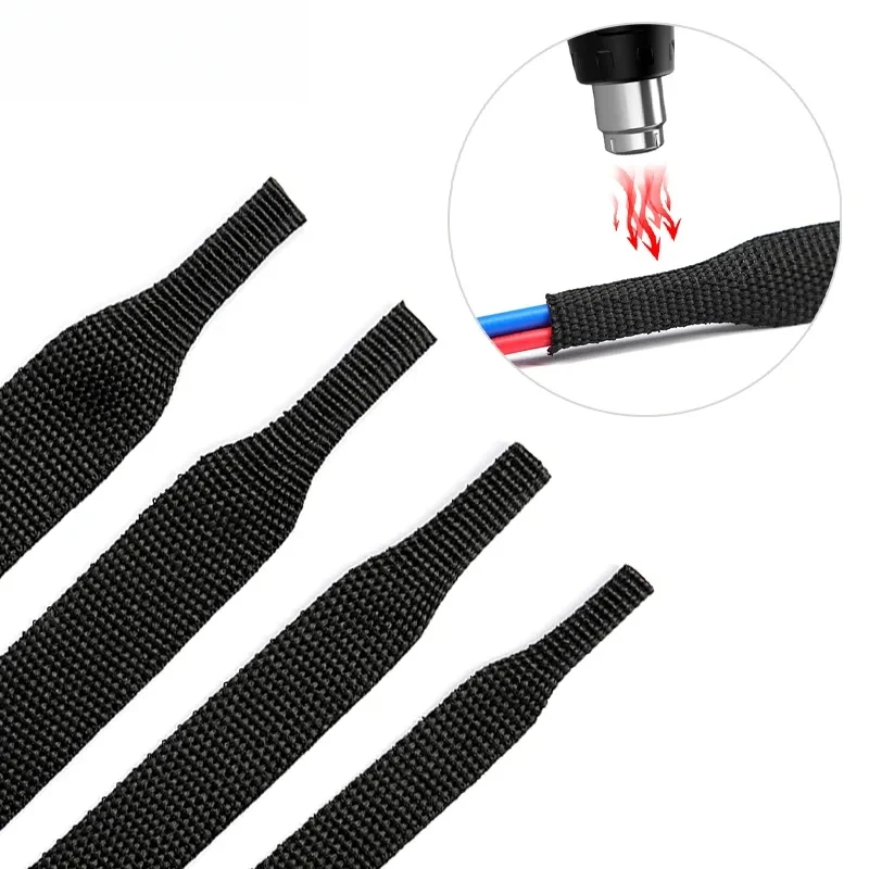 Braided Cable Sleeve PET 2:1 Heat Shrink Tube Insulation Flam Retardant ...