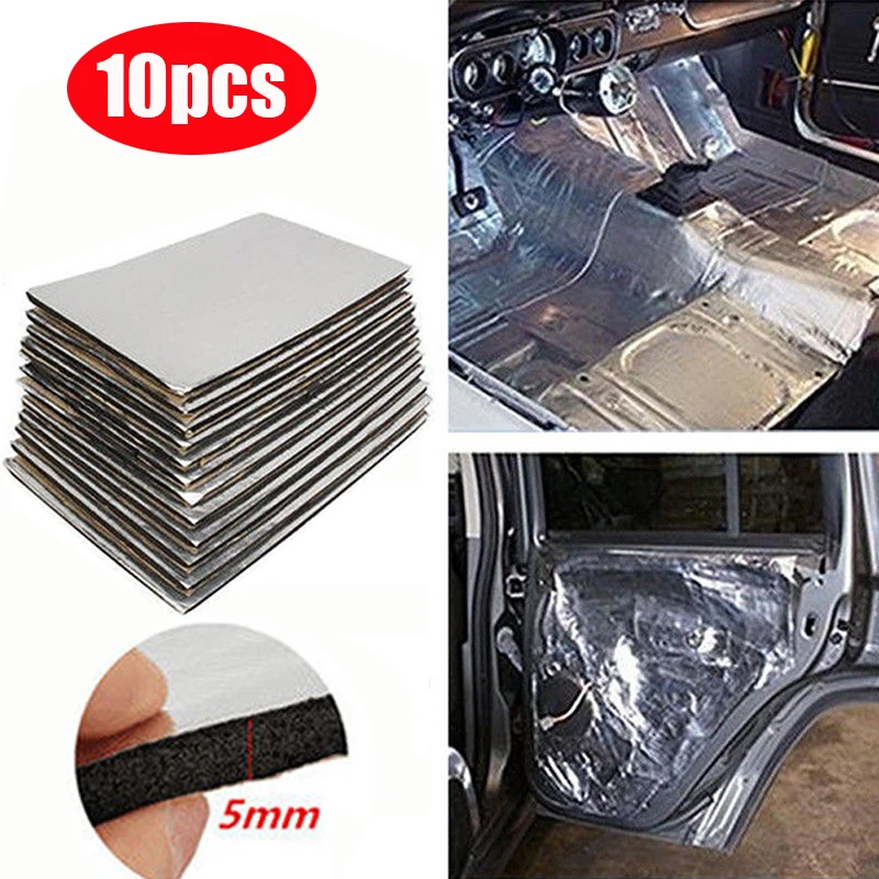 10Pcs-Car-Sound-Deadener-Heat-Insulation-Mat-Car-Sheet-UV-Van-Sound ...