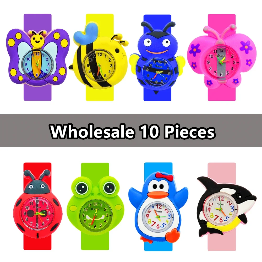 Wholesale-10Pcs-lot-Children-Watch-Clock-Cartoon-Bee-Ladybug-Butterfly ...