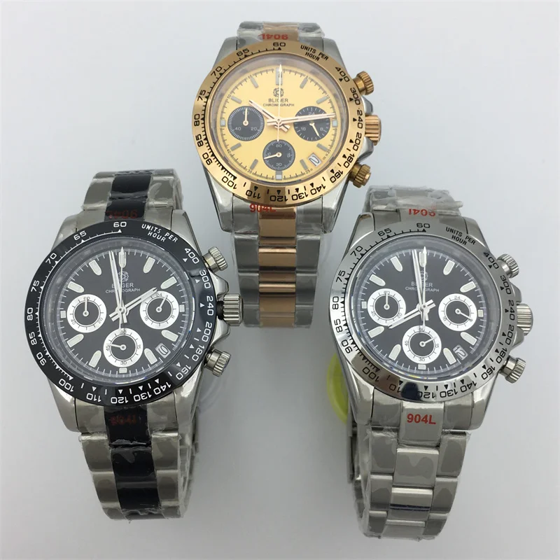 BLIGER-Japan-VK63-Movement-Quartz-Chronograph-Fashion-Watch-39mm ...