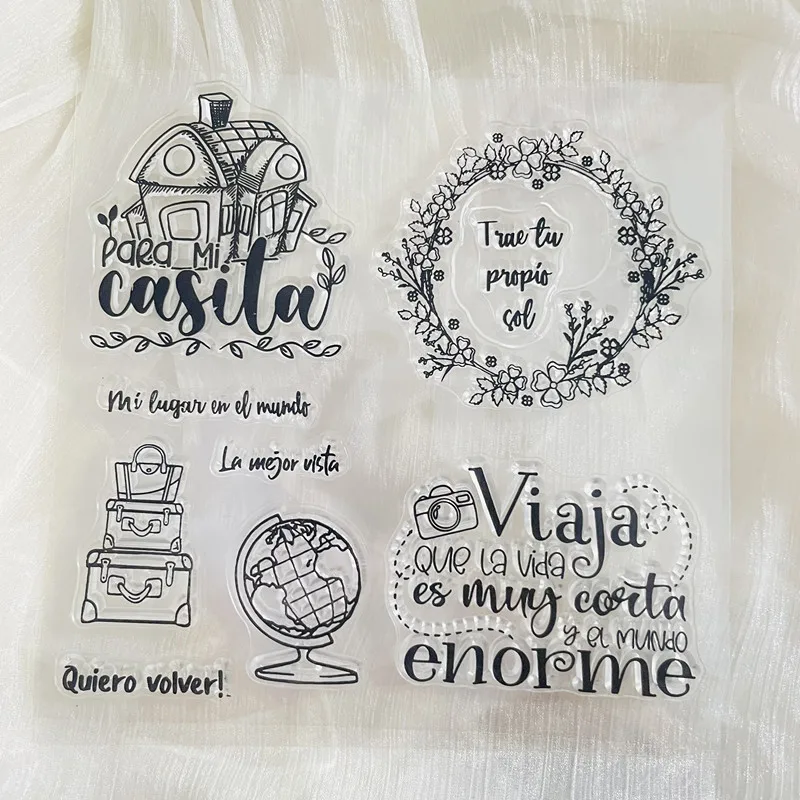 new-spanish-word-Clear-Stamp-Transparent-Silicone-Stamp-Seal-Sheet-For ...