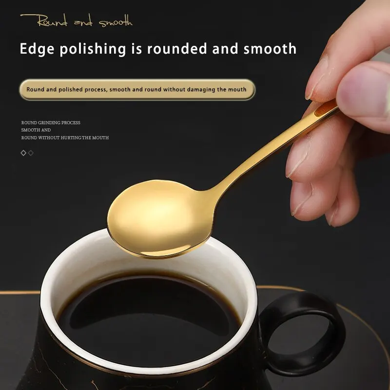 1-Set-12-Pack-Gold-Ladle-Spoon-Dinnerware-Set-Stainless-Steel-Spoon ...