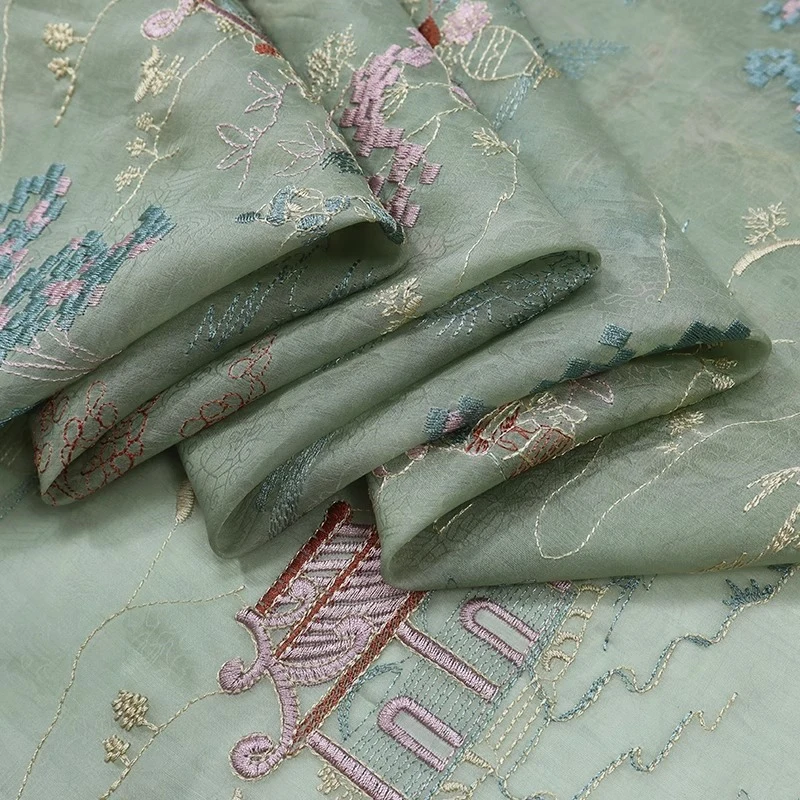 Chinoiserie-Silk-Jacquard-Ougen-Satin-Classical-Embroidery-Silkworm ...