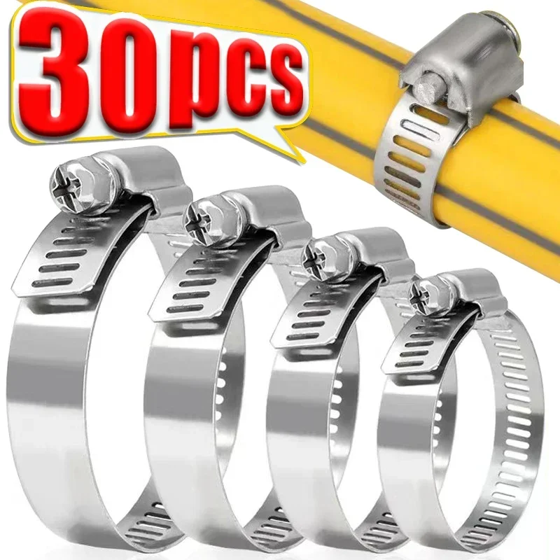 Stainless-Steel-Adjustable-Screw-Band-Hose-Clamps-Car-Fuel-Tube-Pipe ...