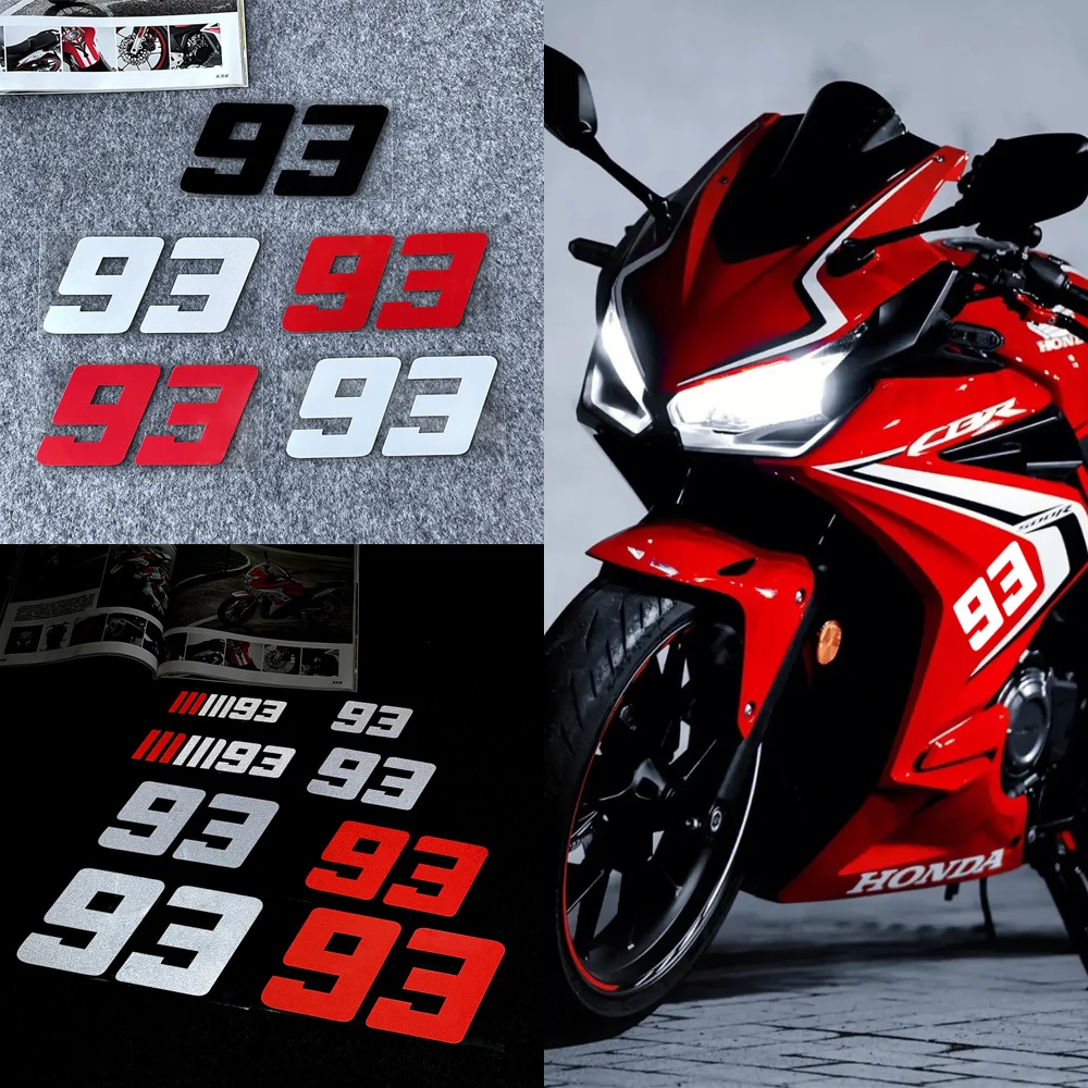 No-93-Motorcycle-Accessories-Adhesive-Vinyl-Stickers-Motocross-Moto ...