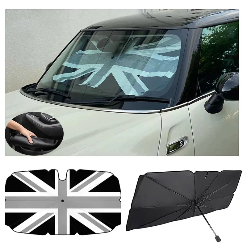 Foldable Large Umbrella Car Sunshade Front Rear Windshield Visor For ...