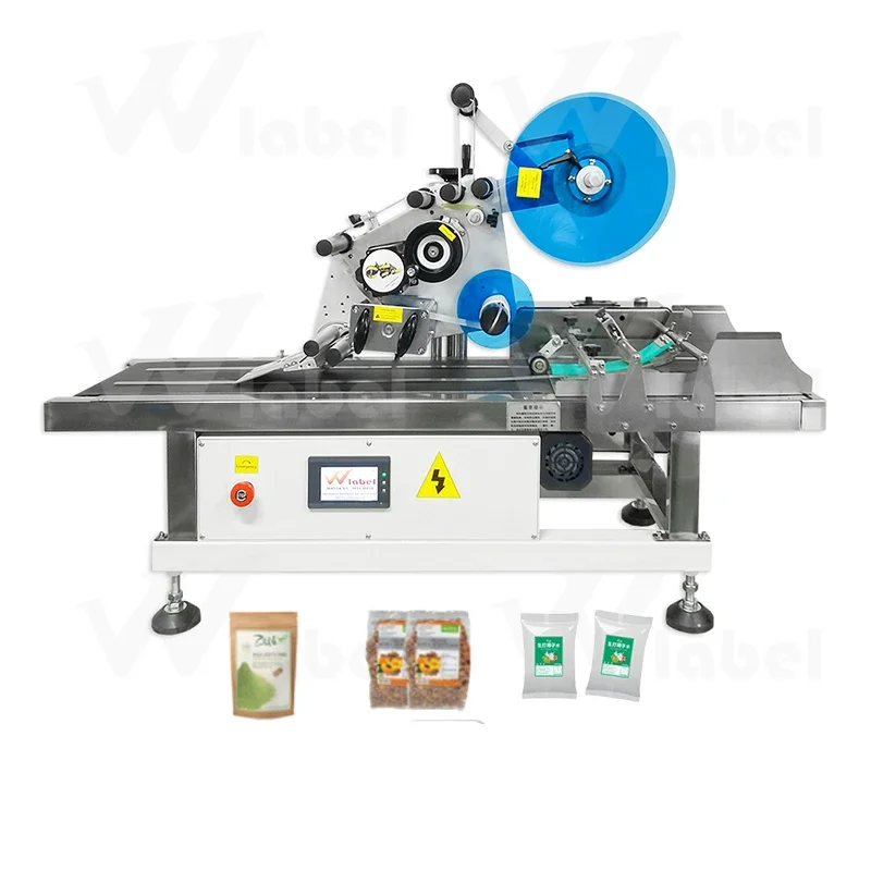 Automatic-Feeder-Label-Applicator-Sticker-Flat-Bag-Mylar-Pouch-Desktop ...