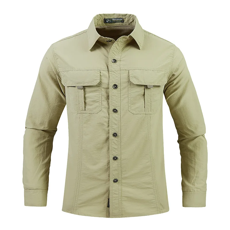 Spring-Autumn-Men-Long-Sleeve-Cargo-Polo-Shirt-Men-Casual-Fashion ...