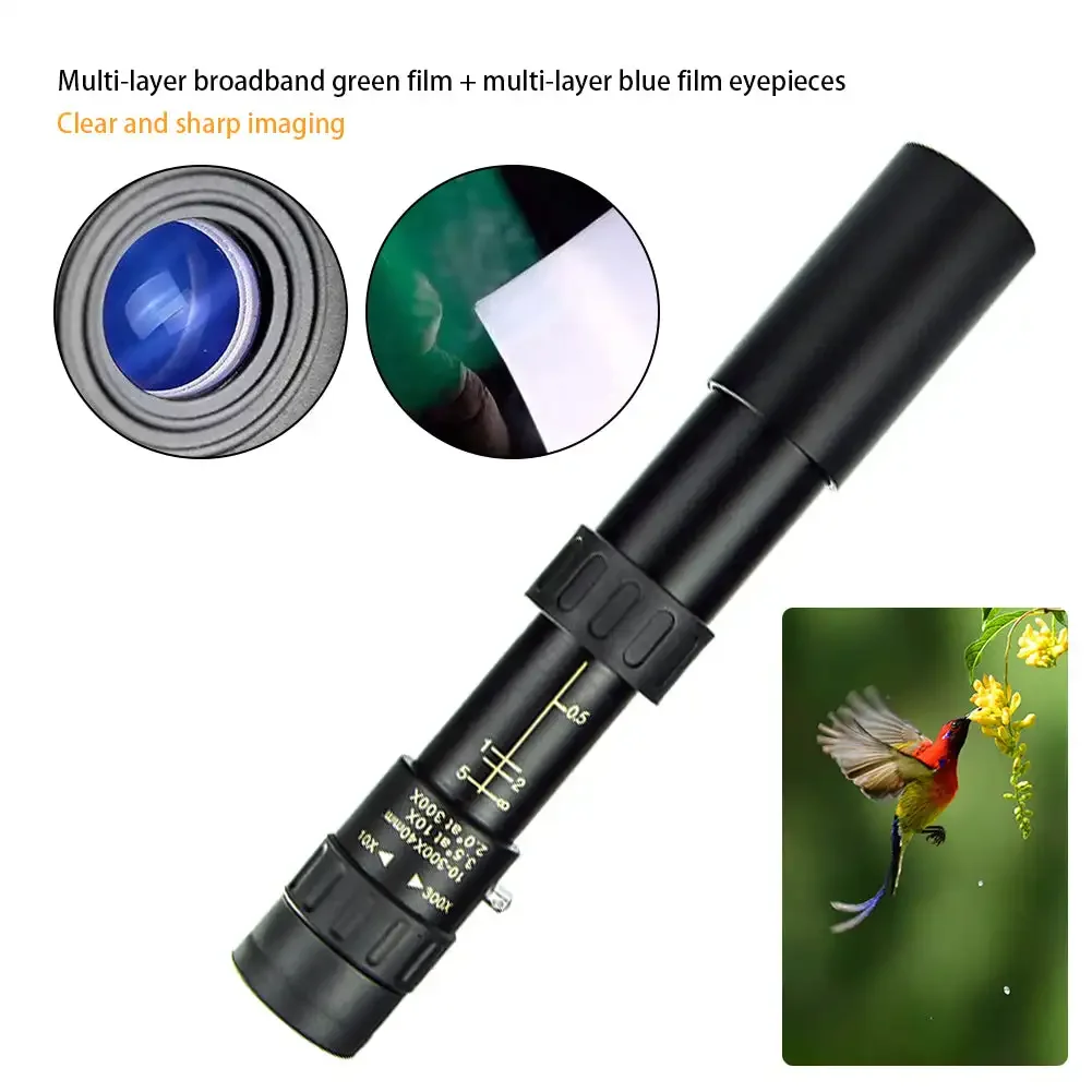 Portable-Strong-Monocular-Telescope-10-300X-Zoom-HD-Professional ...