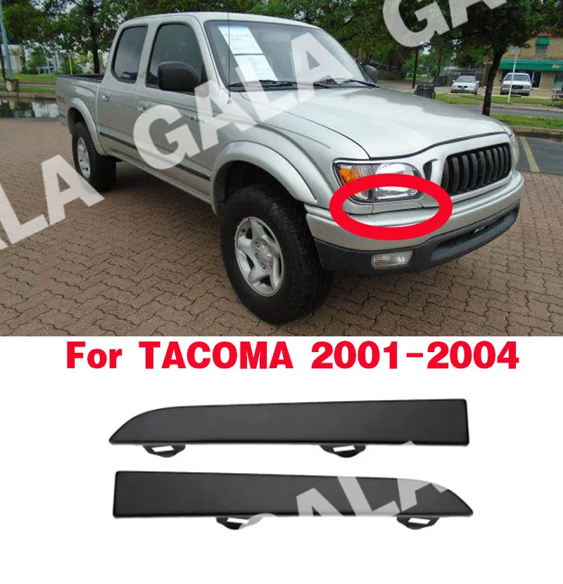 1-Pair-Car-Front-Bumper-Headlight-Lower-Filler-Trim-Panel-For-Toyota ...