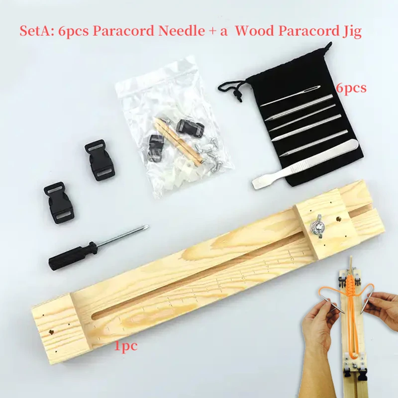 Paracord-Bracelets-Kit-Adjustable-Length-Wooden-Jig-Bracelet-Maker-With ...