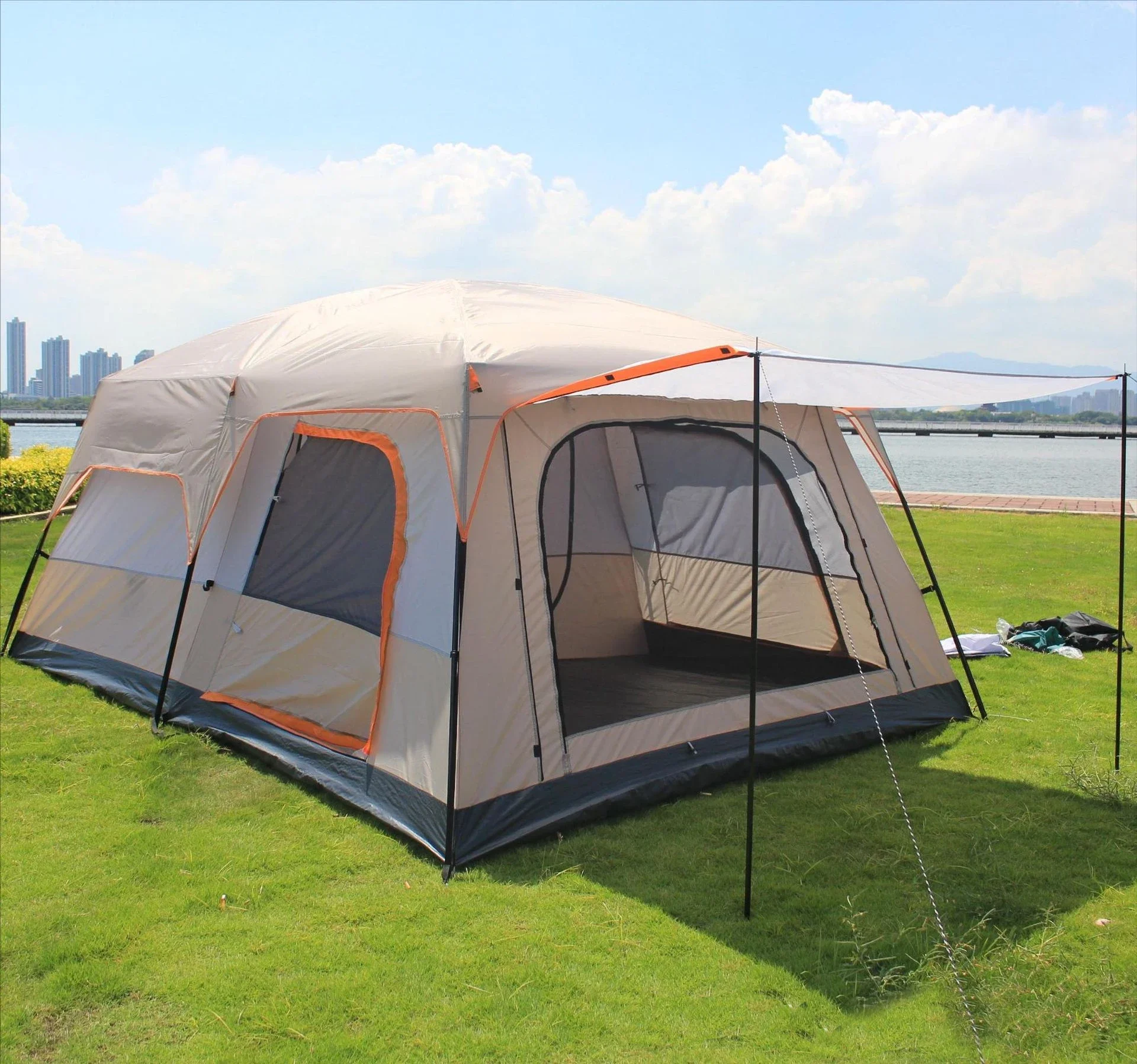 2-Bedroom-1-Hall-Camping-Tent-5-8-Person-Double-Layers-Oversize ...