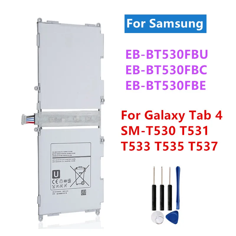 원래 태블릿 배터리 EB-BT530FBC EB-BT530FBU 삼성 갤럭시 Tab4 T530 EB-BT530FBE SM-T531 ...