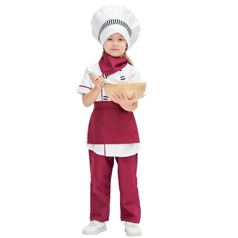 Kid-Unisex-Fun-Shack-Chef-Costume-Kitchen-Baker-Top-Pants-Hat-Outfit ...