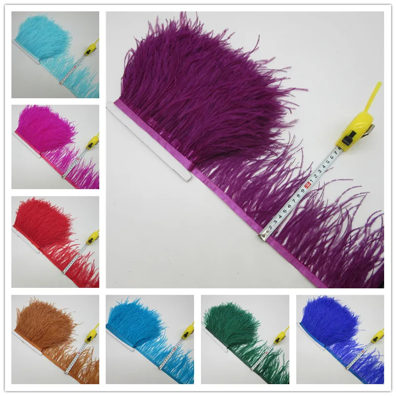 PLUME DE DECORATION,YELLOW-2 yards--Plumes'autruche 10 yards avec ruban ...