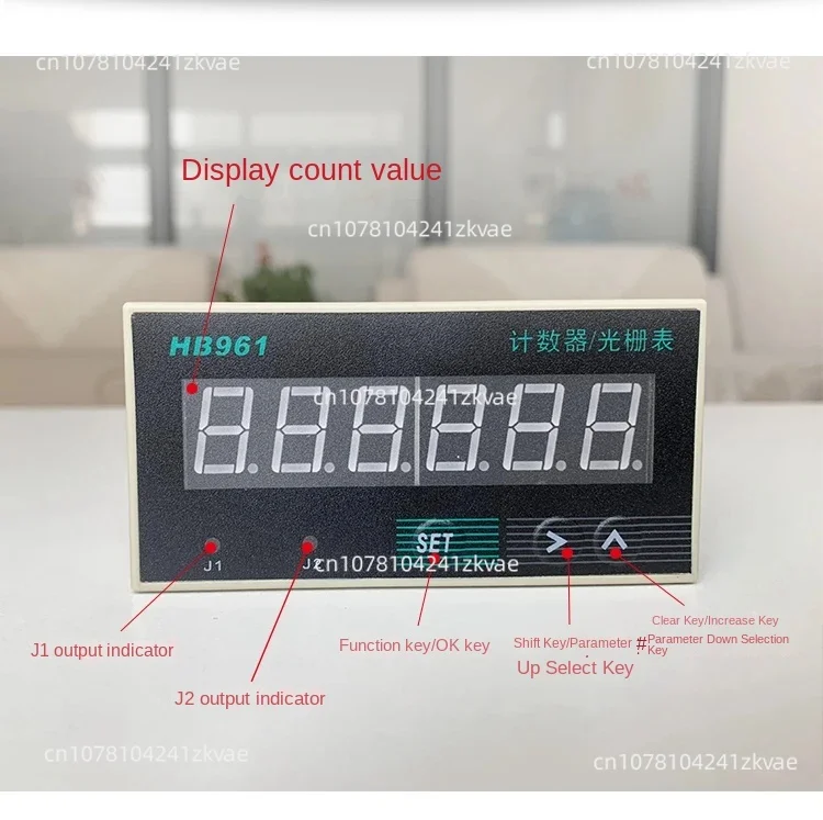 HB961 Electronic 6-digit Digital Display Intelligent Reversible Counter ...