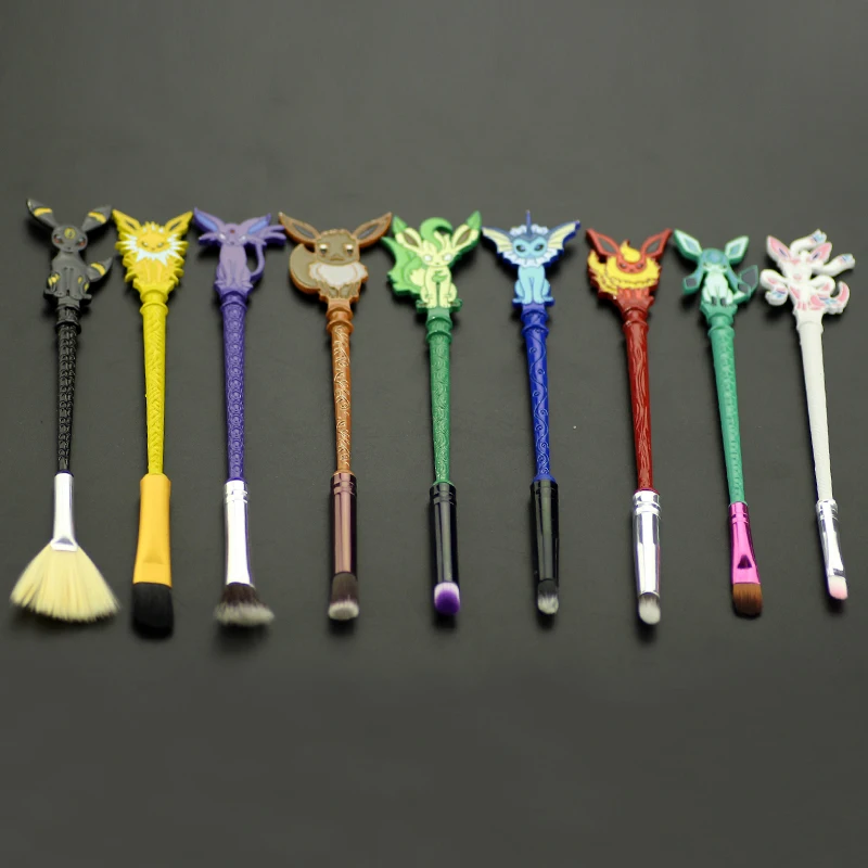 9Pcs-Set-Pok-mon-Makeup-Brush-Eevee-Women-Portable-Soft-Concealer-Brush ...