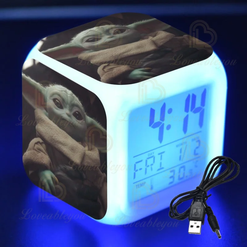 Baby-Yoda-Lilo-Pelekai-Angel-Stitch-Alarm-Clock-Kids-Colorful-Awakening ...