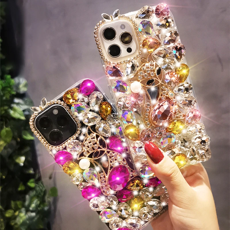 Luxury-Crystal-Diamond-Glitter-Mobile-Phone-Case-For-iPhone-15-14-13-12 ...