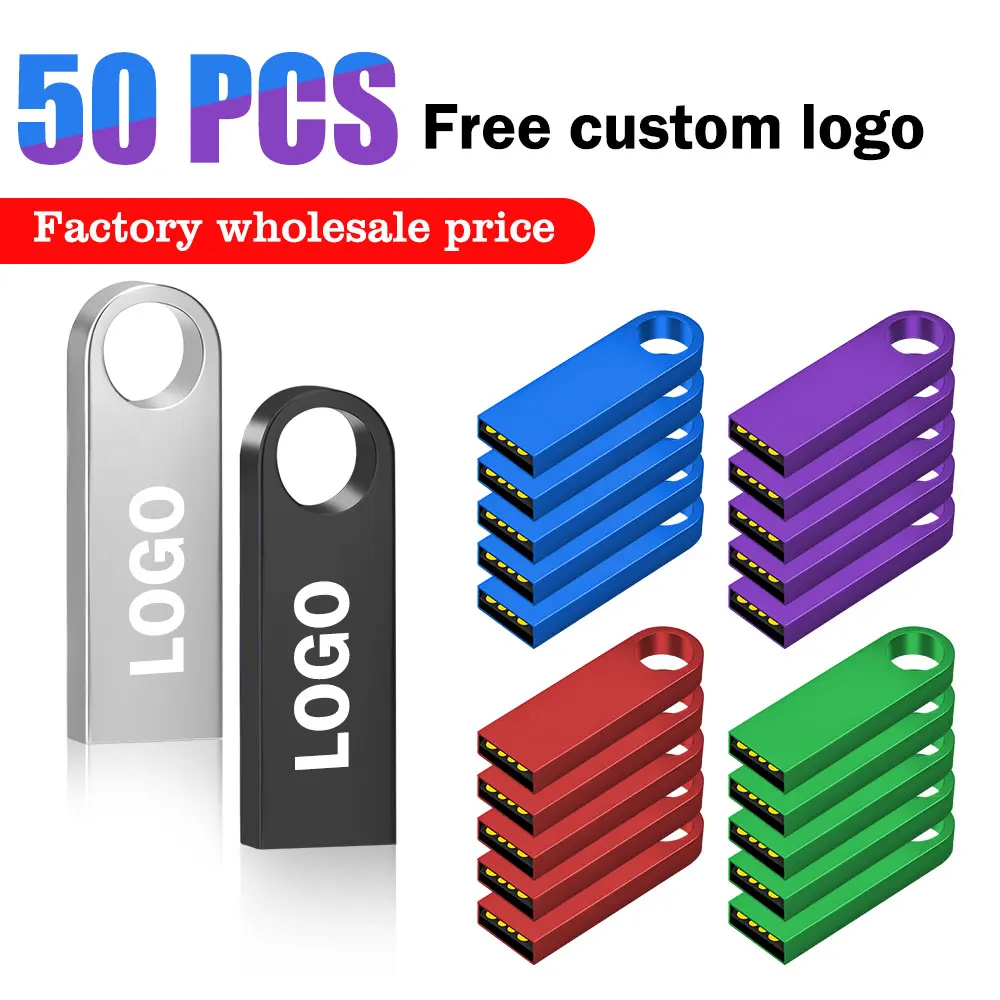50PCS/LOT Free Custom LOGO USB Flash Drive 4GB 8GB 2.0 High Speed Pen ...