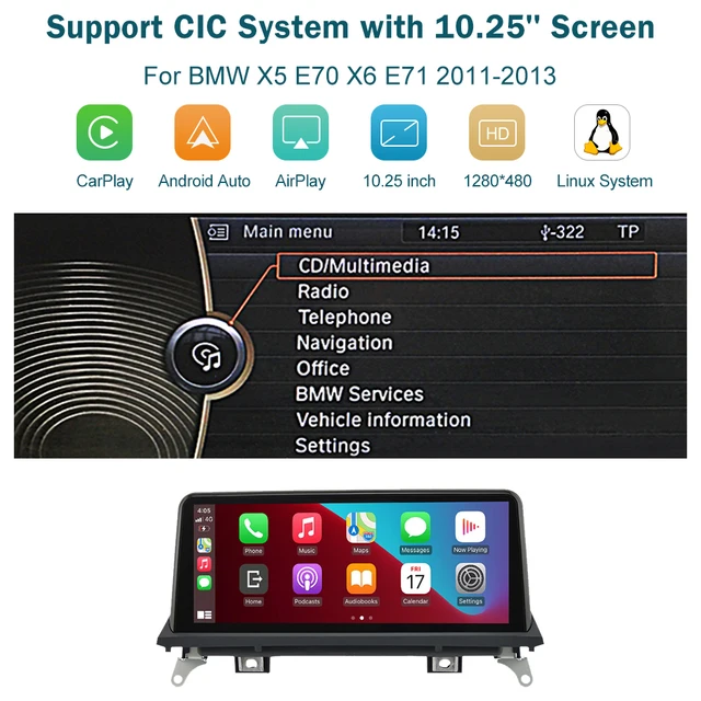 10.25 '' Wireless Carplay Multimedia Display Touch Screen Android auto ...