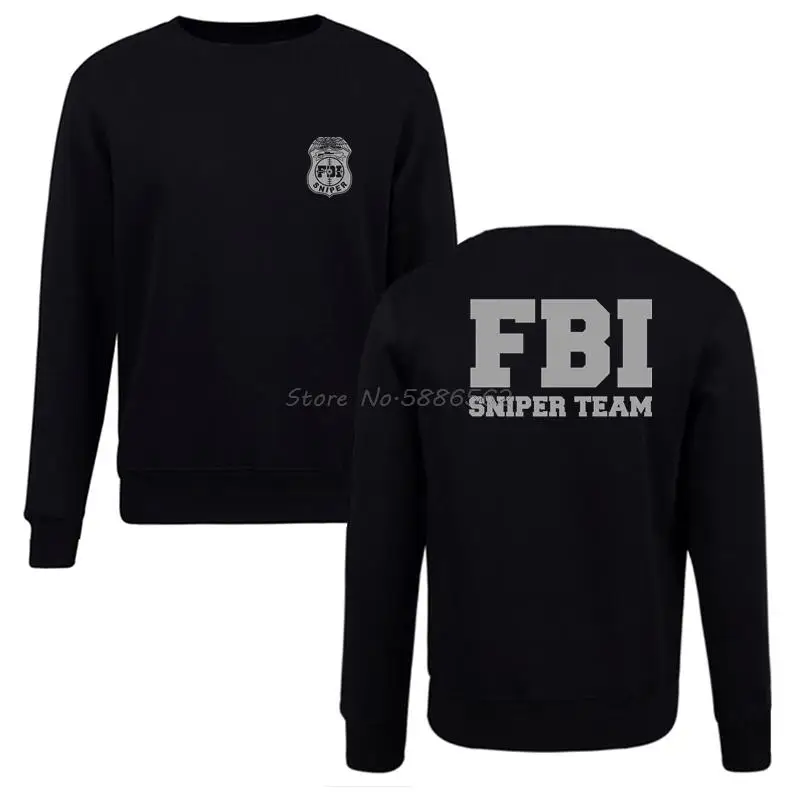 Fashion New Fbi Sniper Team Hoodie Double Side Men Unisex O-neck ...