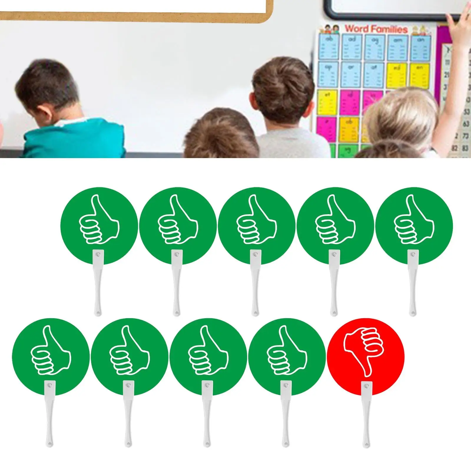 10Pcs-Voting-Paddles-Yes-No-Paddles-Thumbs-up-Down-Paddles-True-False ...