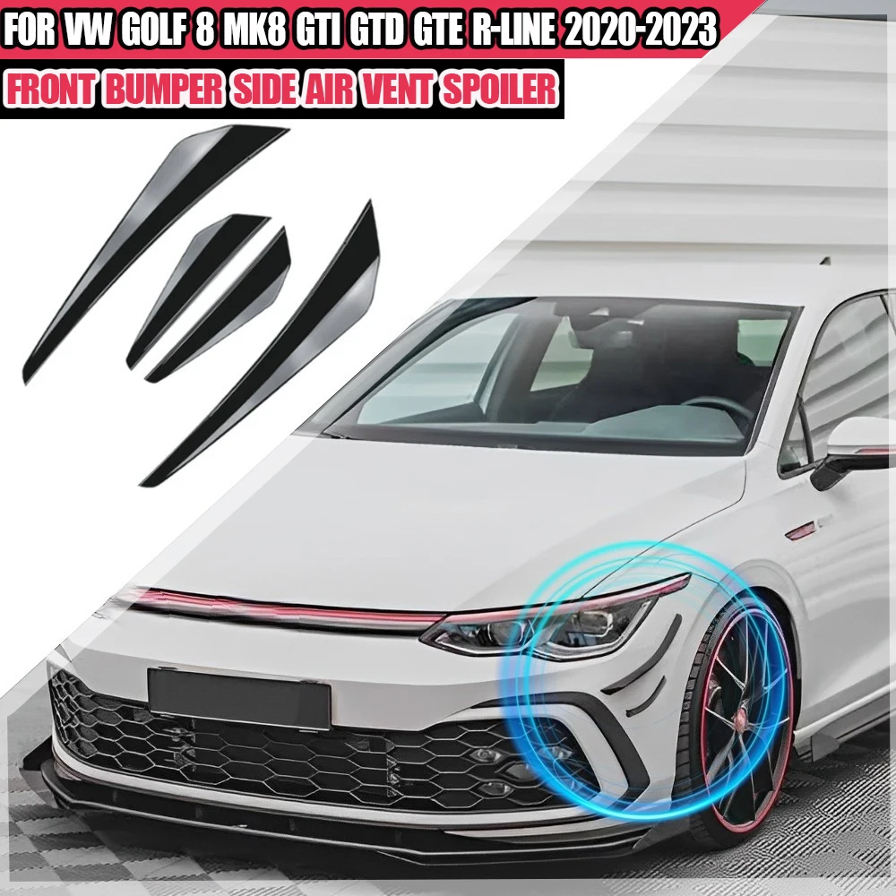 For-VW-Golf-8-MK8-GTI-GTD-GTE-R-LINE-2020-2023-Front-Bumper-Lip ...