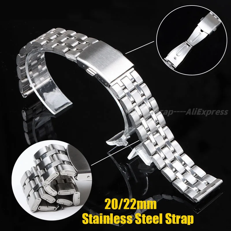 20mm-22mm-Stainless-Steel-Watch-Band-for-Seiko-for-Omega-Metal-Strap ...