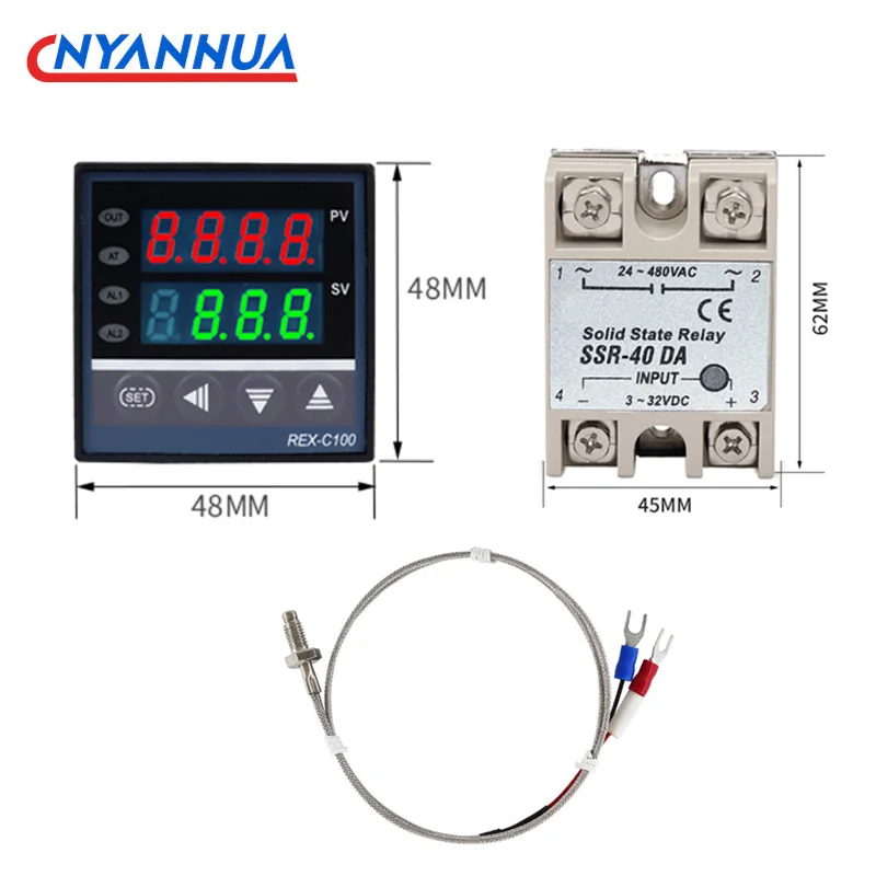 Controlador-de-temperatura-inteligente-con-pantalla-Digital-rel-de-REX-C100-salida-SSR-sonda ...