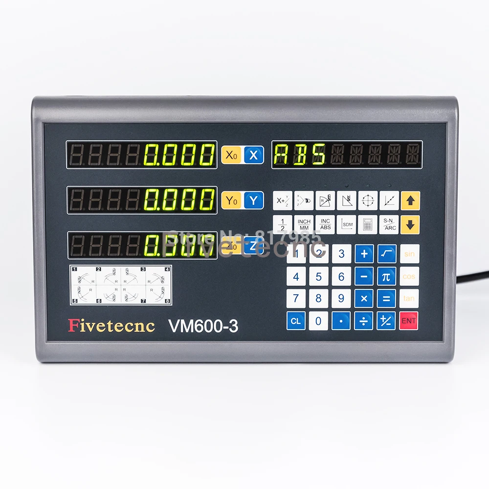 Fivetecnc DRO 3 Axis Digital Readout Counter Display for Milling Lathe ...