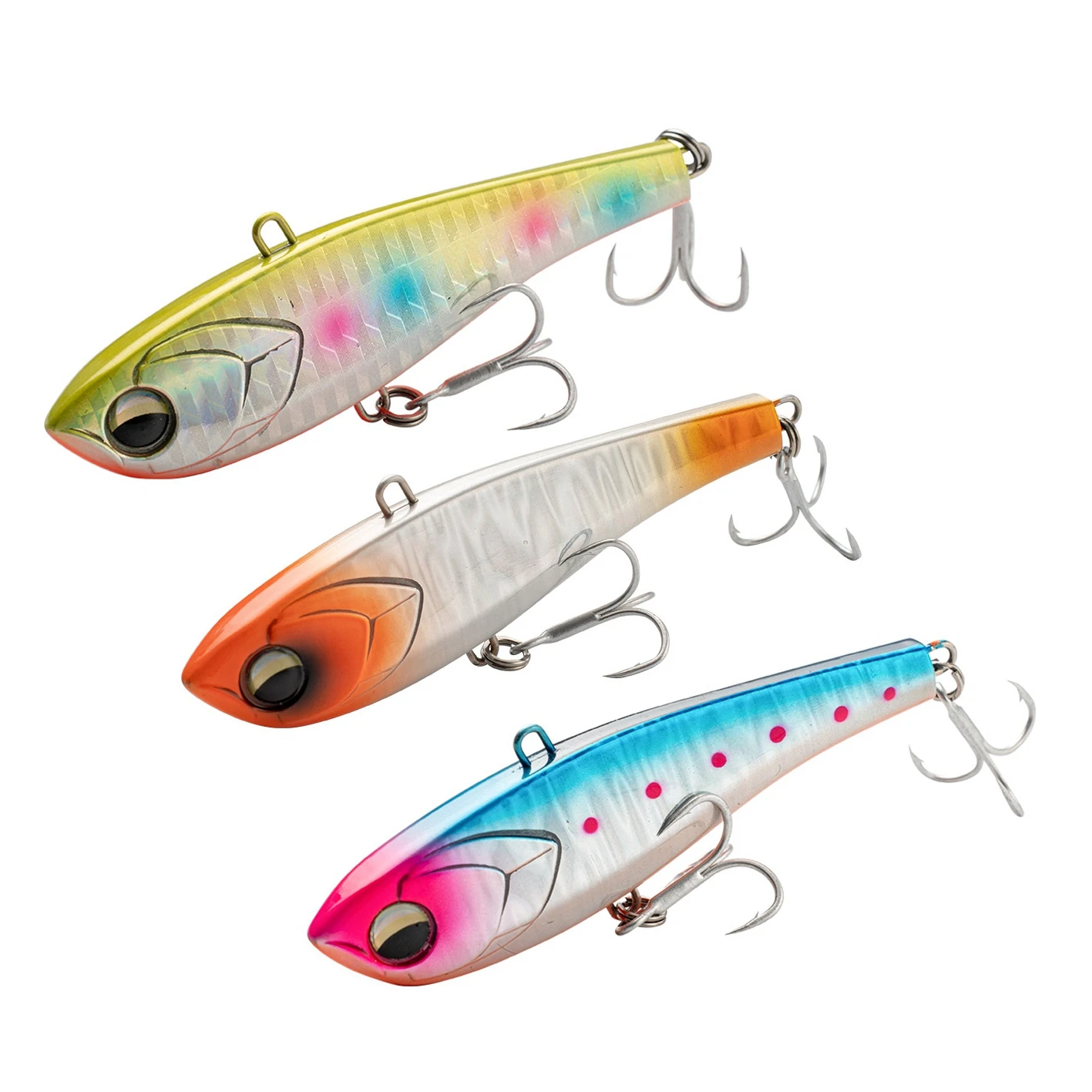JOHNCOO 70mm/90mm Vibration Sinking Lures with Iron Plate Lipless VIB ...