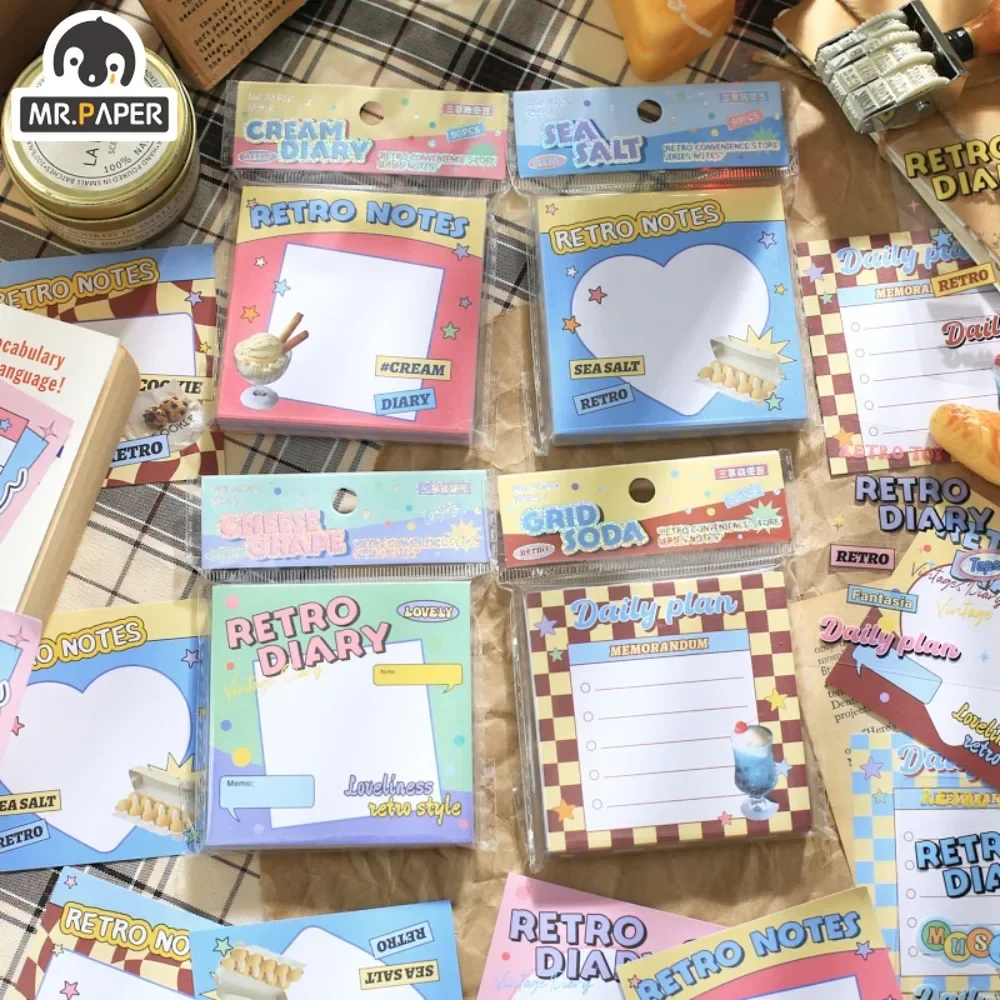 Mr-Paper-4-Style-Vintage-Convenience-Store-Series-Memo-Pad-Simple ...