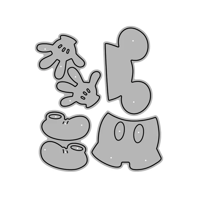 Mickey Mouse Shoe Template