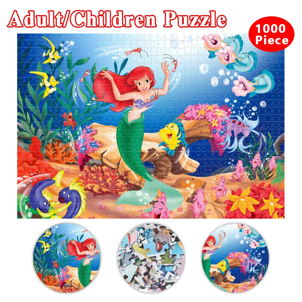 1000-Pieces-Disney-Princess-Ariel-Puzzles-The-Little-Mermaid-Jigsaw ...
